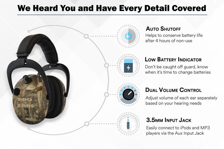 Stalker Gold Ear Muffs | Camo Hunting Ear Protection | Pro Ears